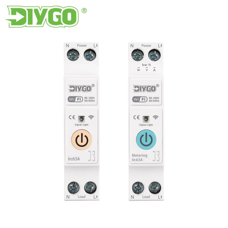 63A 1P+N WiFi Smart MCB With Energy Meter, Timer Relay, Kwh Monitoring ...