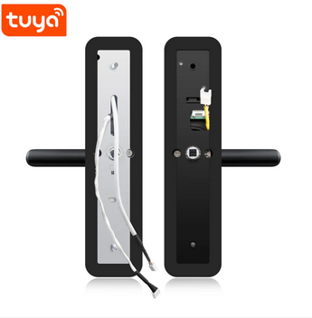 Tuya WIFI Access Control Fingerprint Keypad Card Door Handle Lock HR07 ...